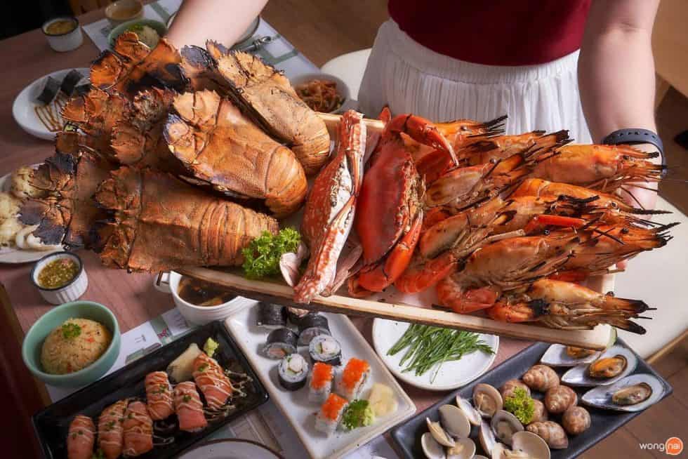 รีวิวร้าน Burn Whale ร้านบุฟเฟ่ต์อาหารทะเลกลางสยาม
